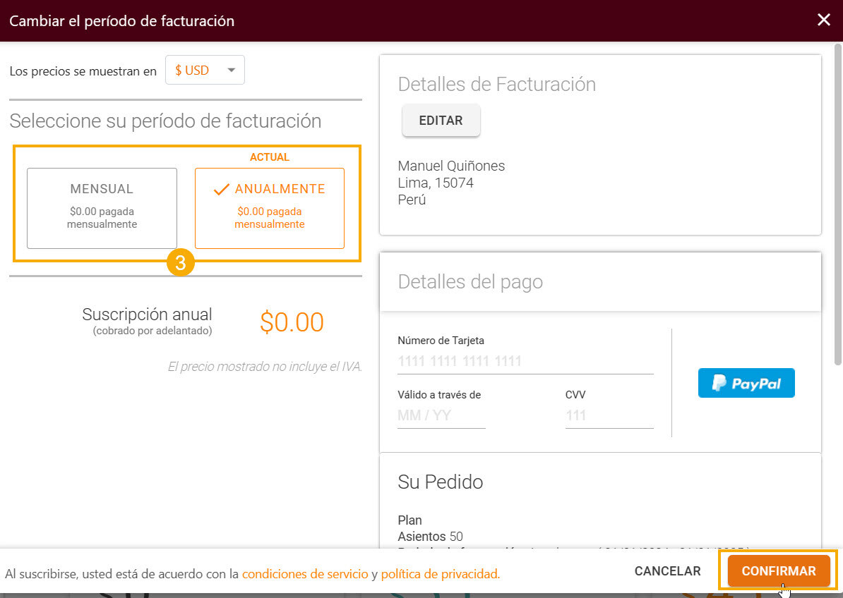 ¿Cómo puedo Cambiar el Ciclo de Facturación?